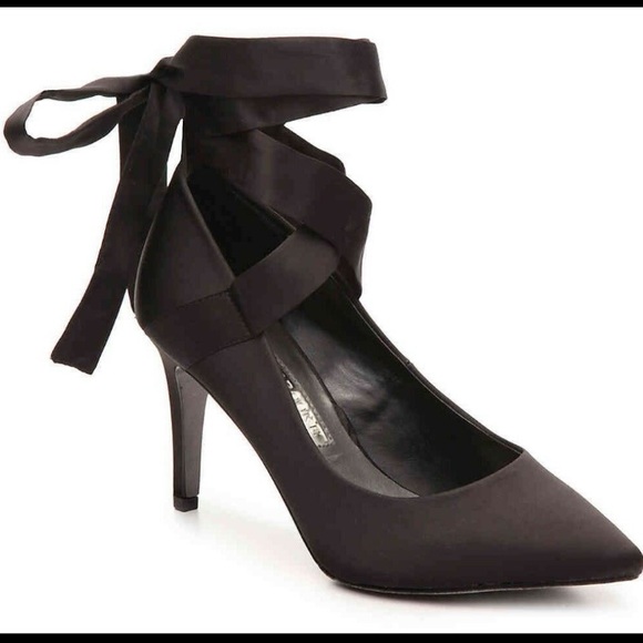 Audrey Brooke | Shoes | Audrey Brooke Anita Black Satin Heels 95 | Poshmark